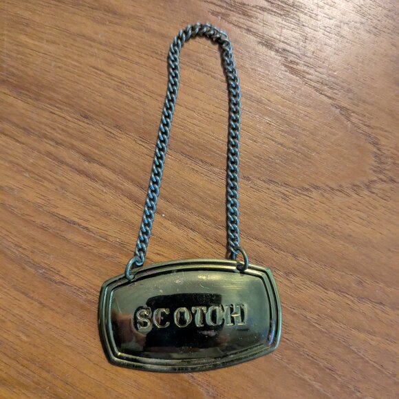 Dining | Vintage Scotch Decanter Label Tag With Chain Inherited Retro ...